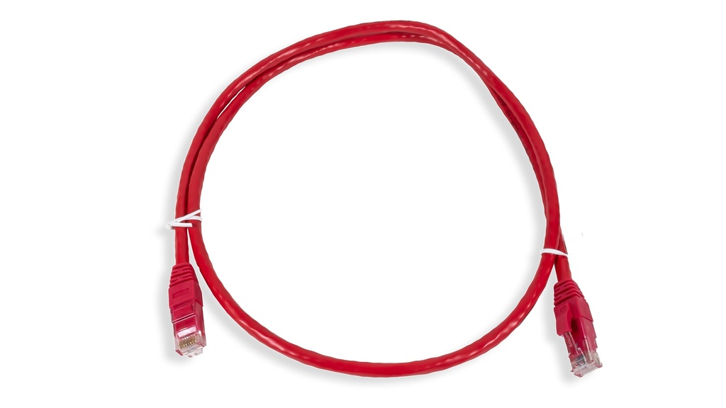 Cat.6 UTP 24 AWG PVC Patch Cord 1 mtr Red Colour | Avalon Network Products
